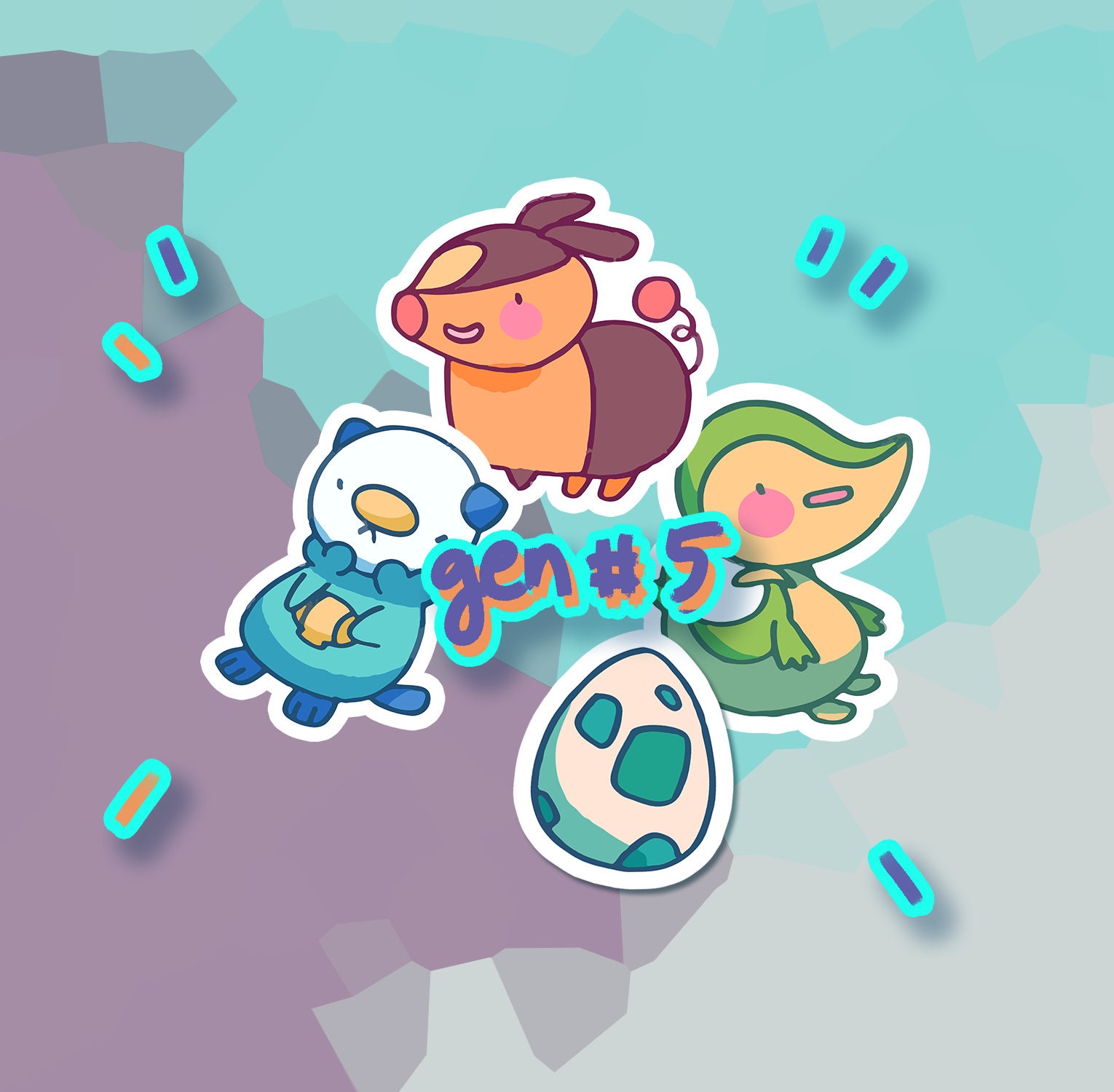 Derpy Pokemon sticker sets | Etsy