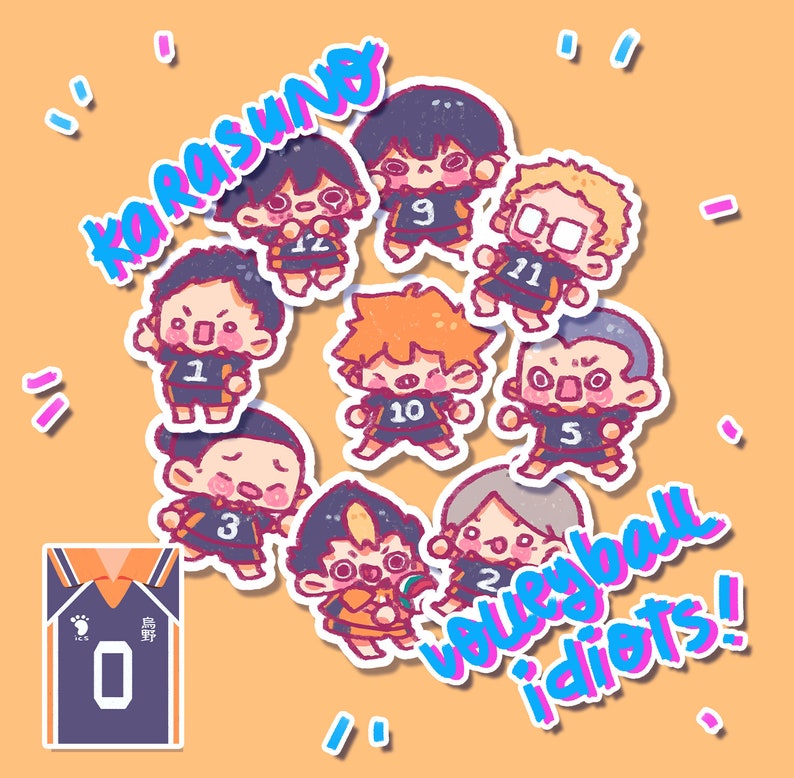 Volleyball Idiots Sticker Set - Etsy