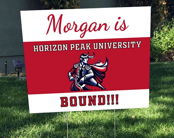 Graduation Yard Sign With H-stake, Personalized Outdoor High School ...