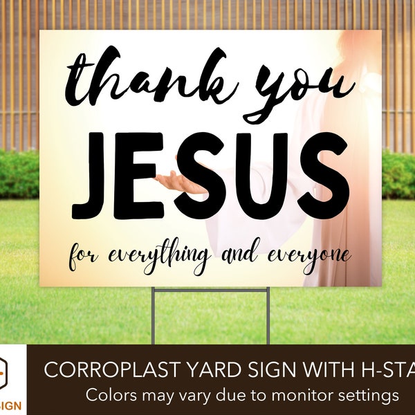 Thank You Jesus Sign - Etsy