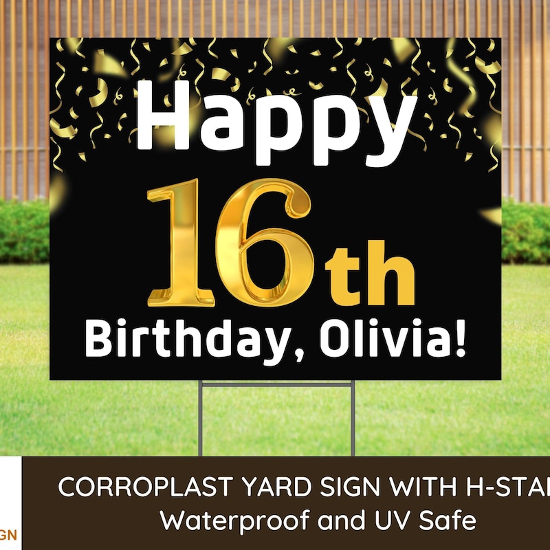 Sweet 16 Birthday Yard Sign - Etsy
