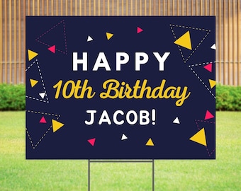 Custom Yard Sign Birthday | Etsy