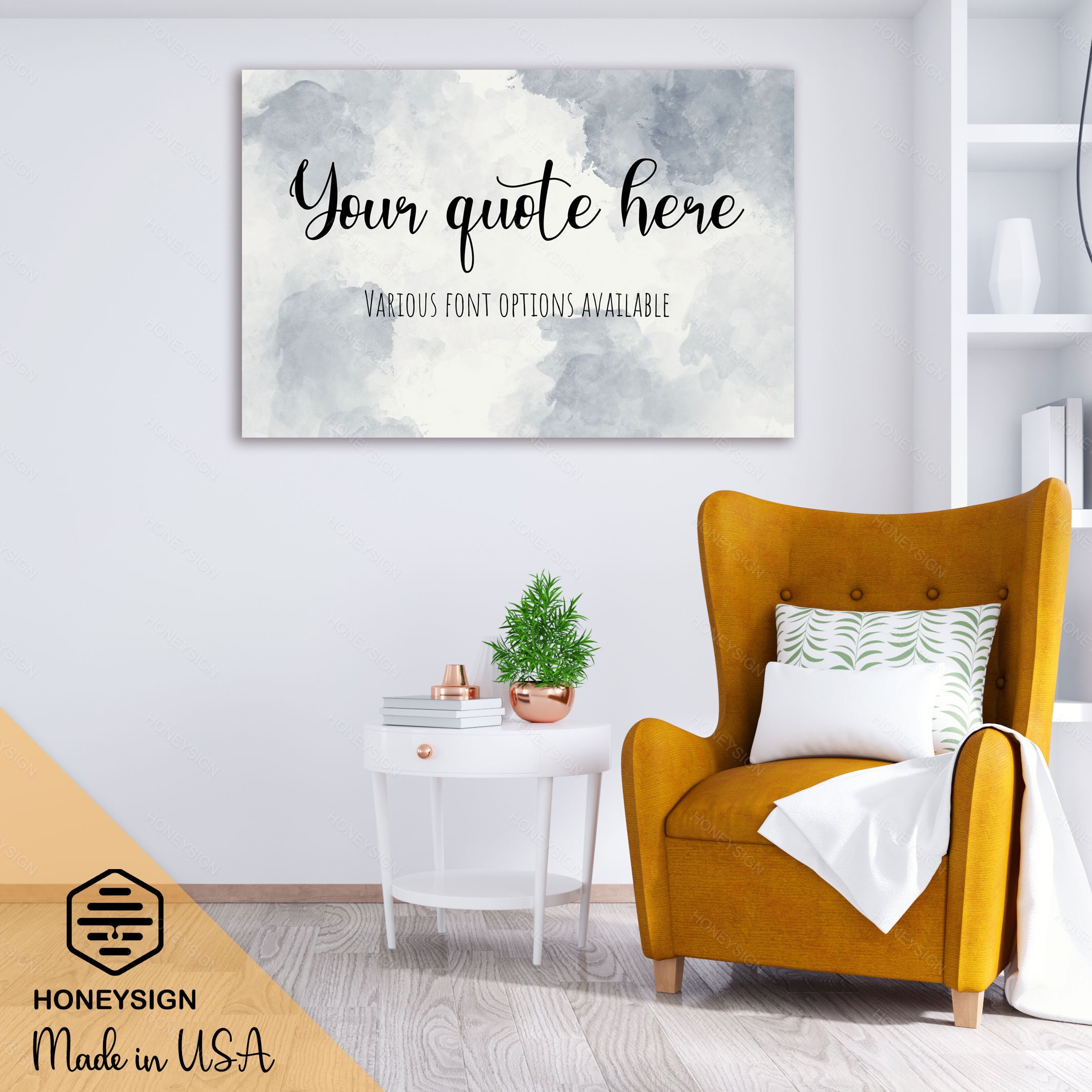 Custom Canvas Quote Sign Personalized Wall Art Framed Ready | Etsy