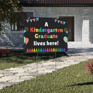 Kindergarten Graduation Sign, Last Day of School, Kindergarten Sign ...