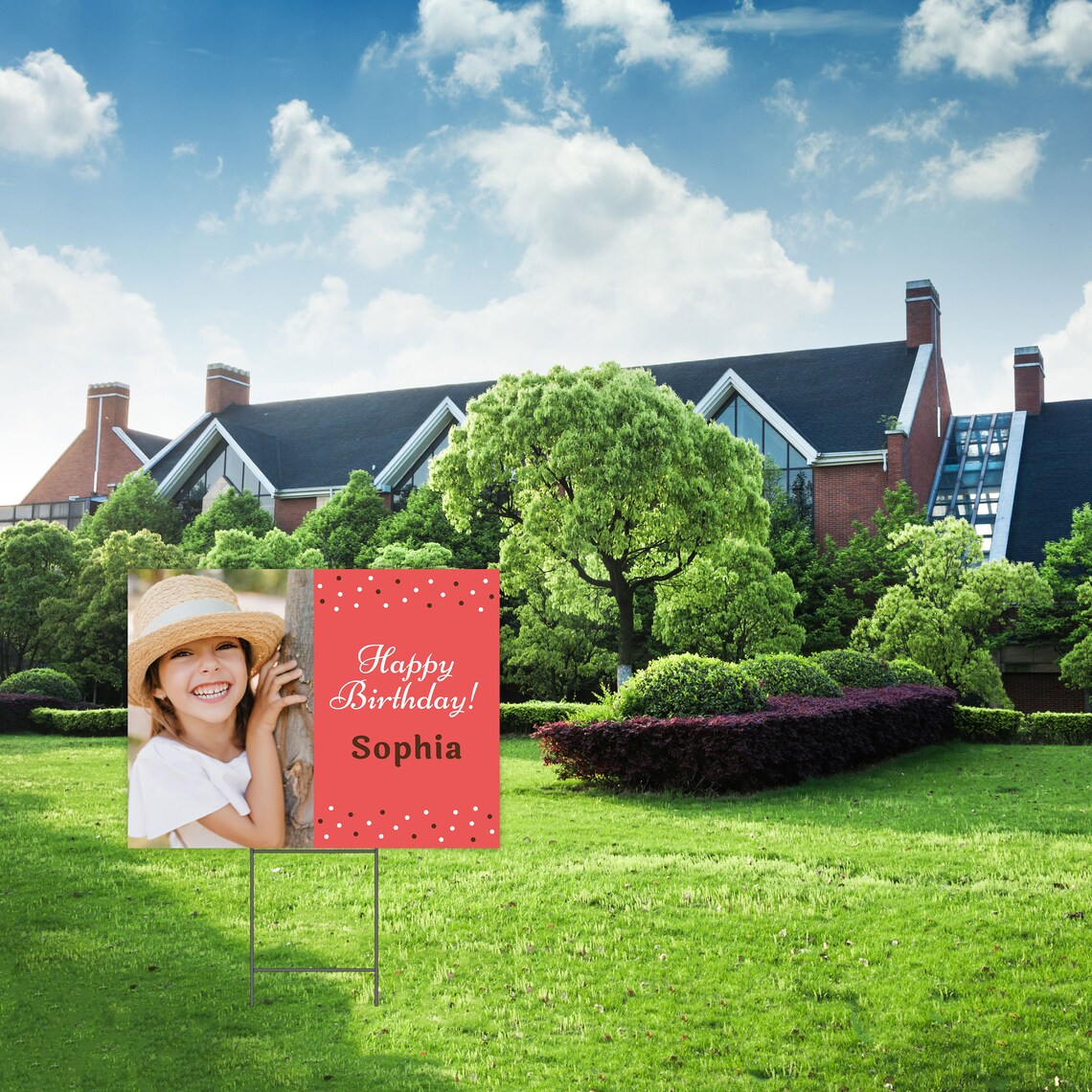 Happy Birthday Yard Sign With H-stake Personalized Outdoor - Etsy