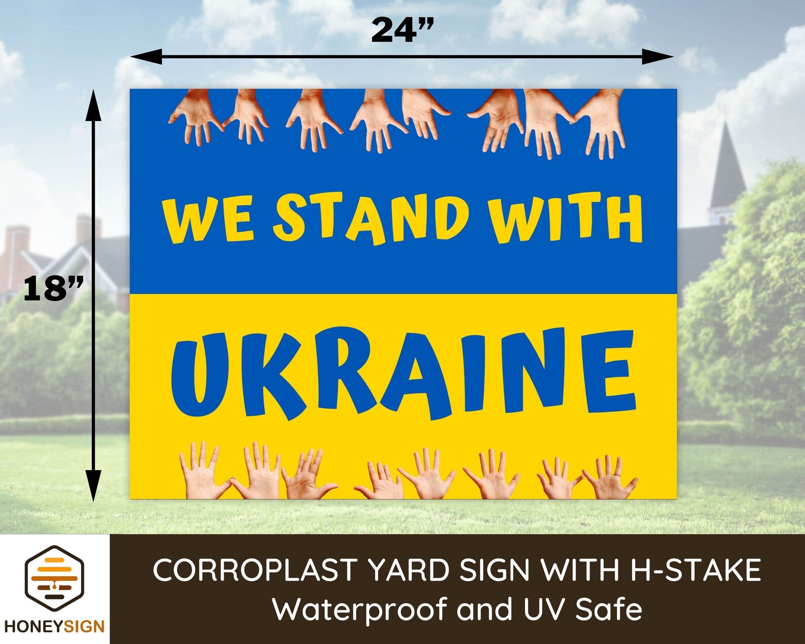 We Stand With Ukraine Yard Sign With H-stake Support for - Etsy