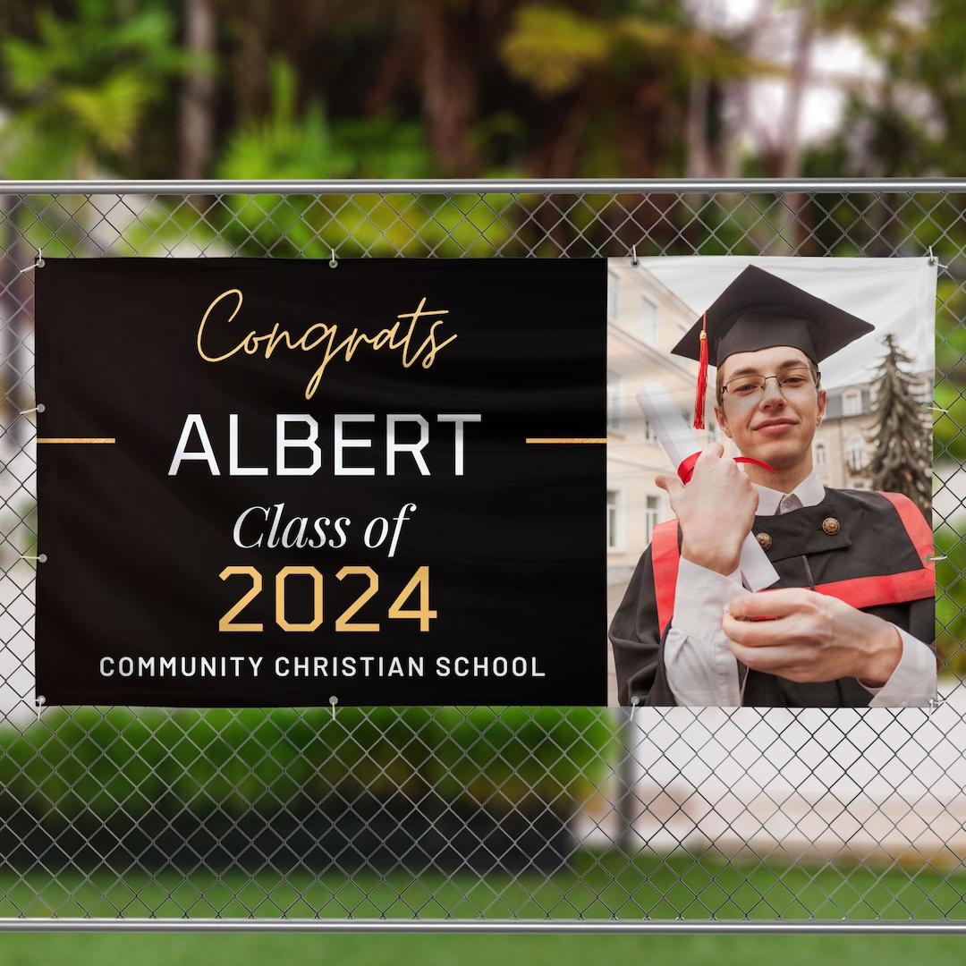Custom Class of 2026 Graduation Banner, Personalized High School ...