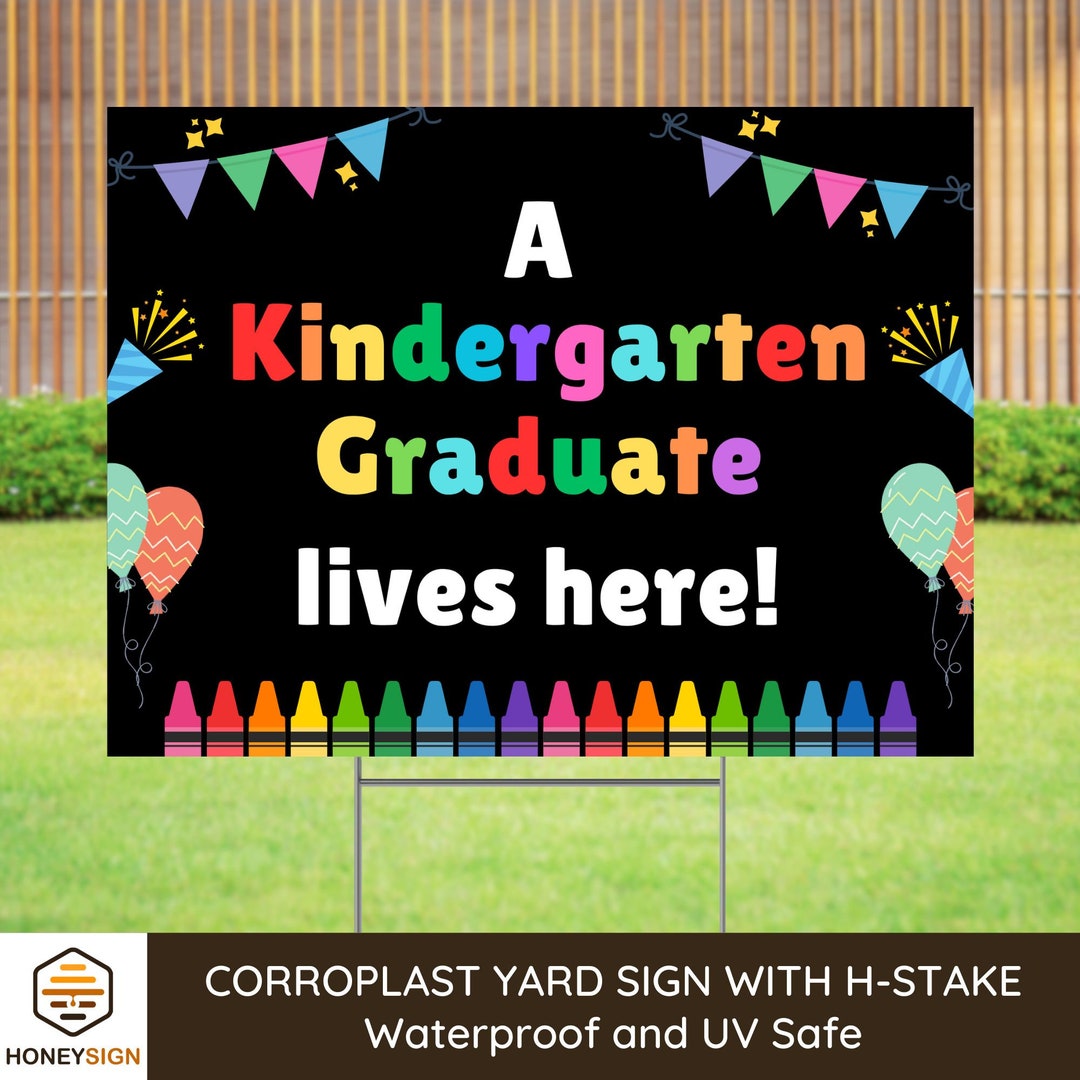 Kindergarten Graduation Sign, Last Day of School, Kindergarten Sign ...
