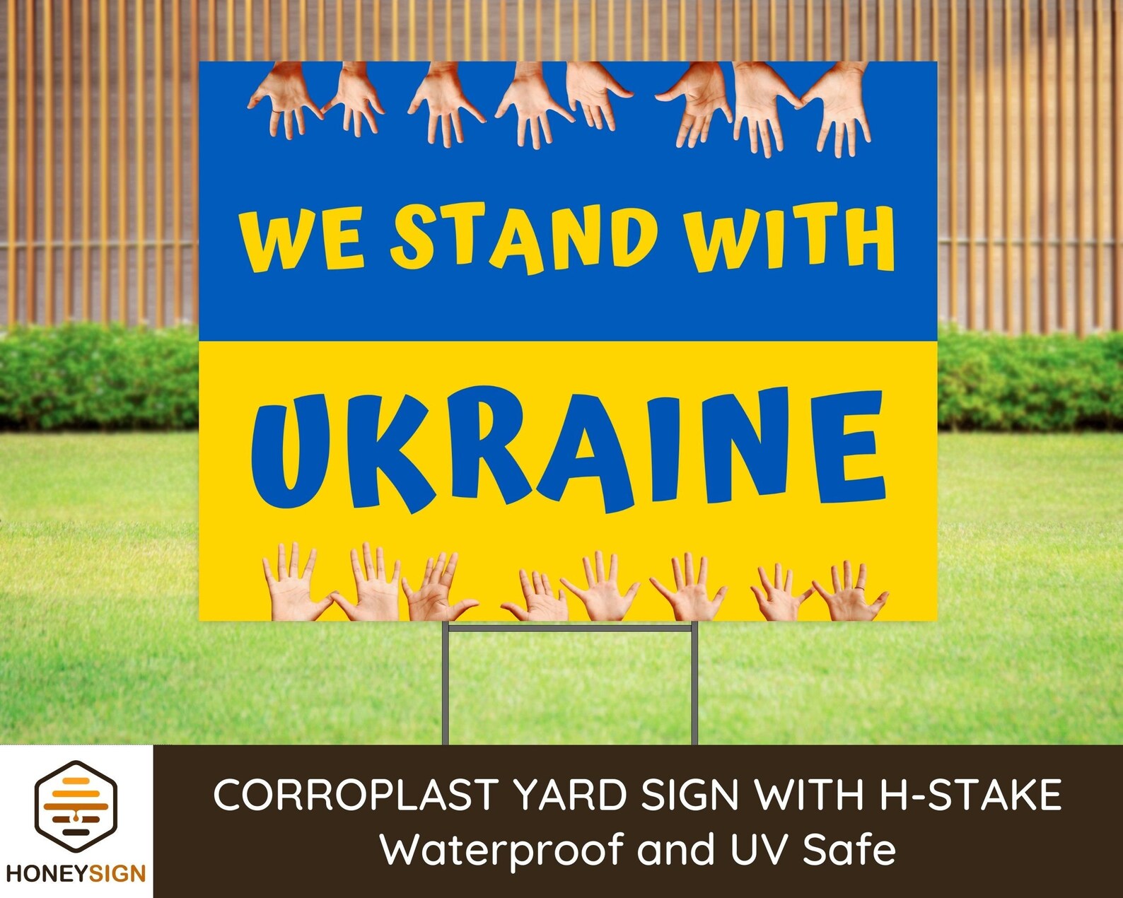 We Stand With Ukraine Yard Sign With H-stake Support for - Etsy