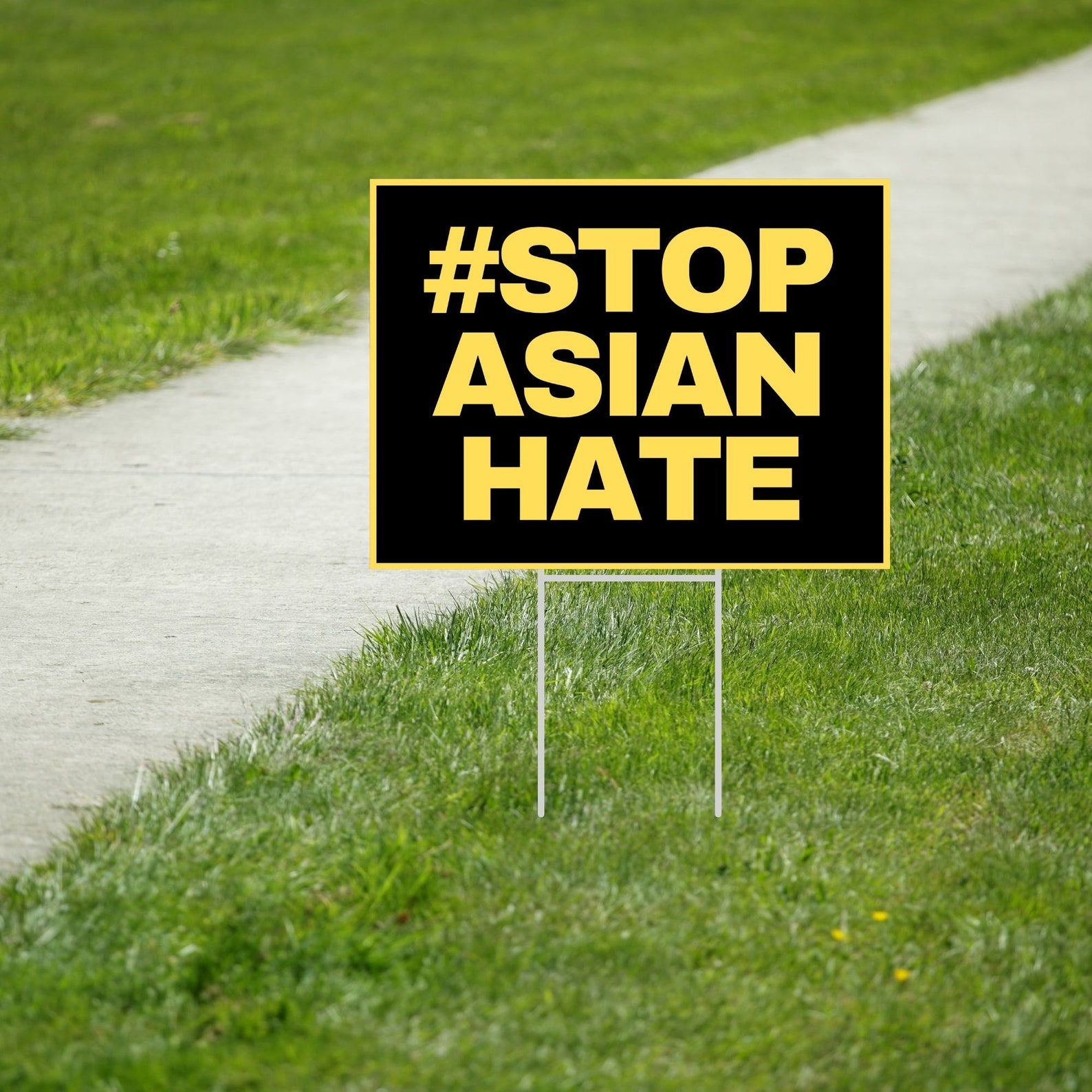 Stop Asian Hate Yard Sign With Stake Civil Rights Lawn Sign - Etsy