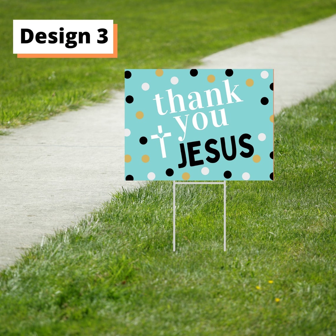 Thank You Jesus Yard Sign With H-stake, Christian Lawn Sign, Jesus ...