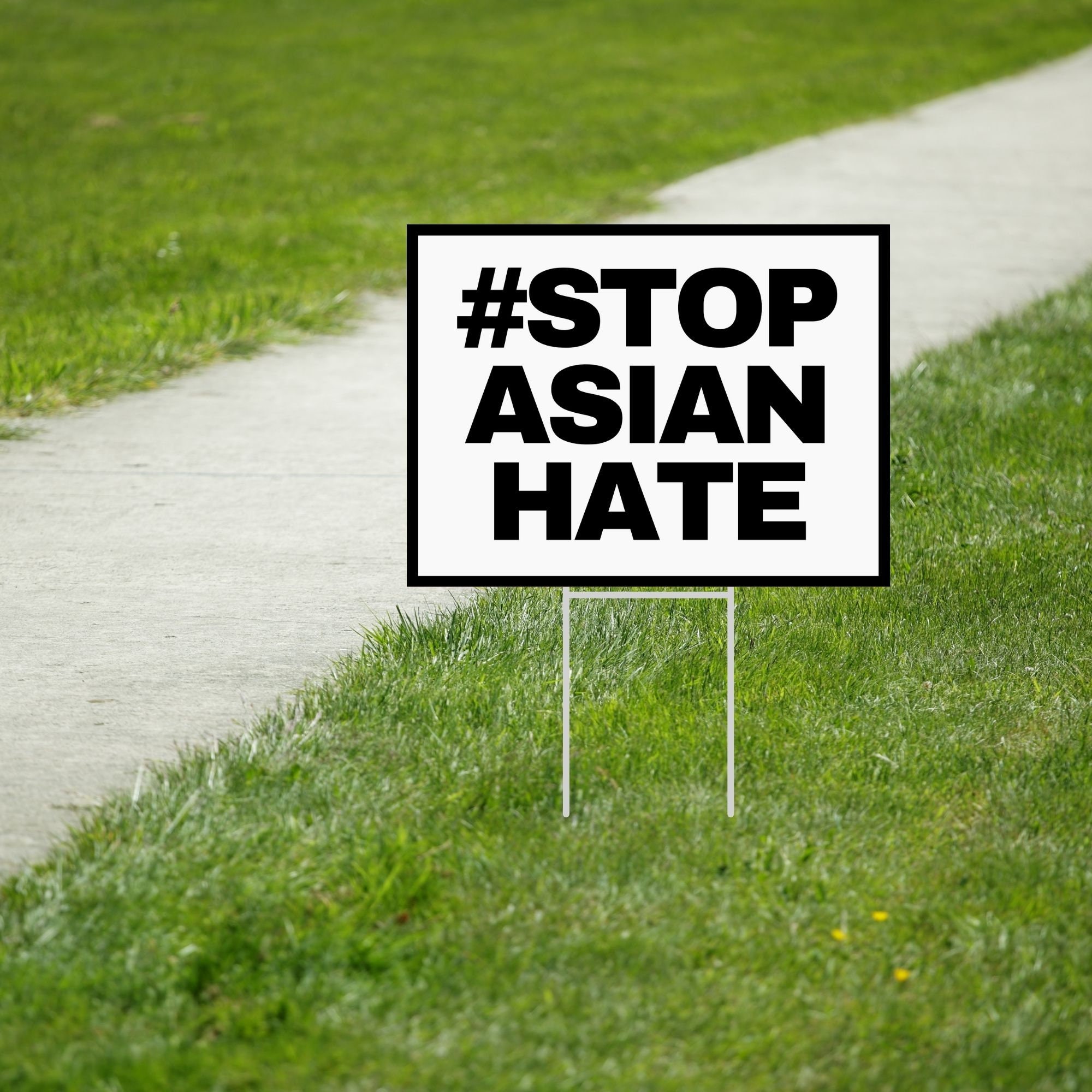 Stop Asian Hate Yard Sign With H-stake Civil Rights Lawn - Etsy