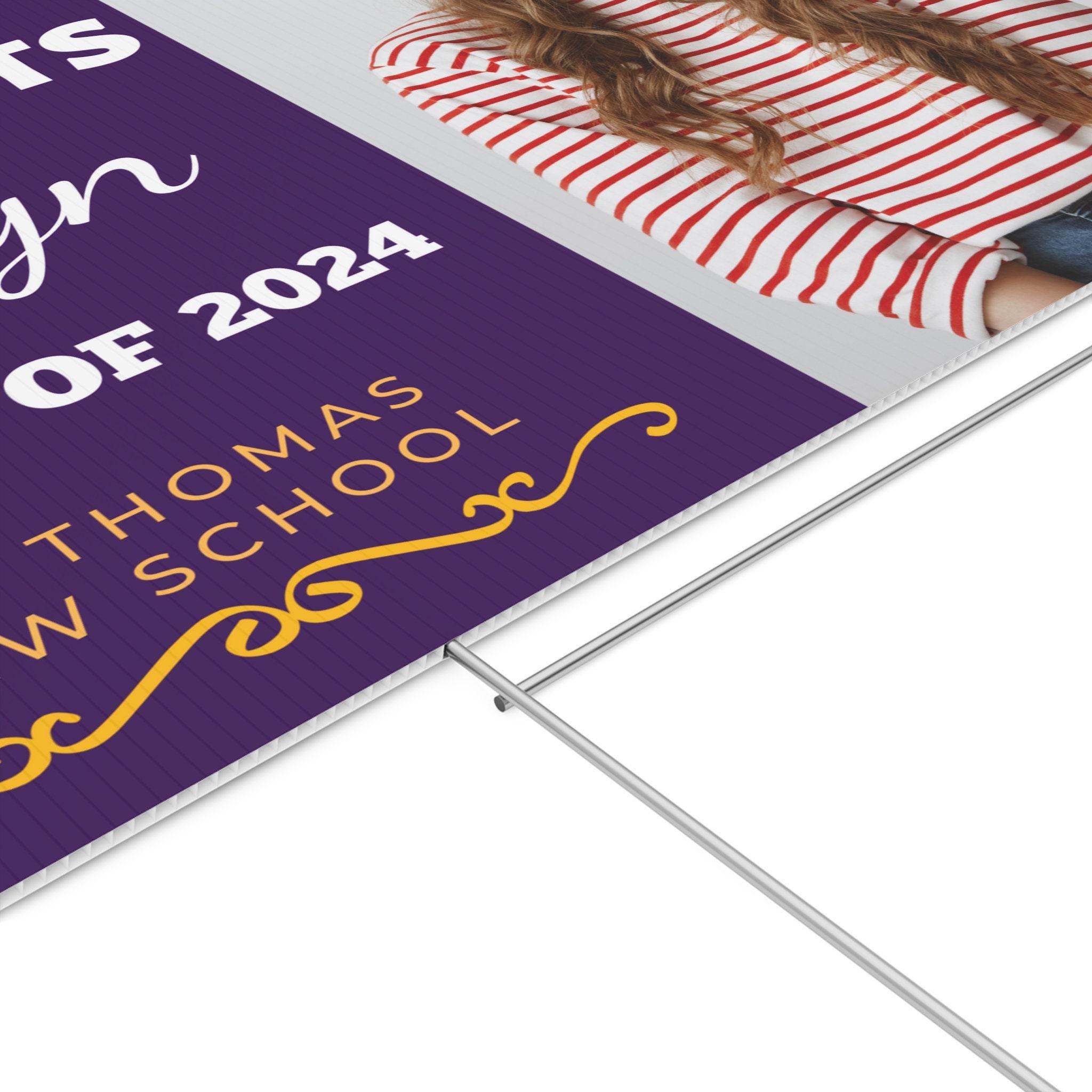 Custom Graduation Yard Sign With Photo College Graduate Class of 2025 ...