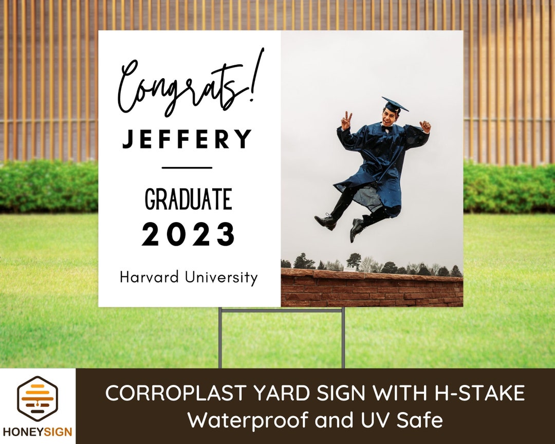 Graduation Yard Sign With Stake Personalized High School Graduation ...