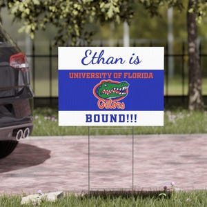 Custom College Bound Yard Sign, Personalized College Sign, College ...