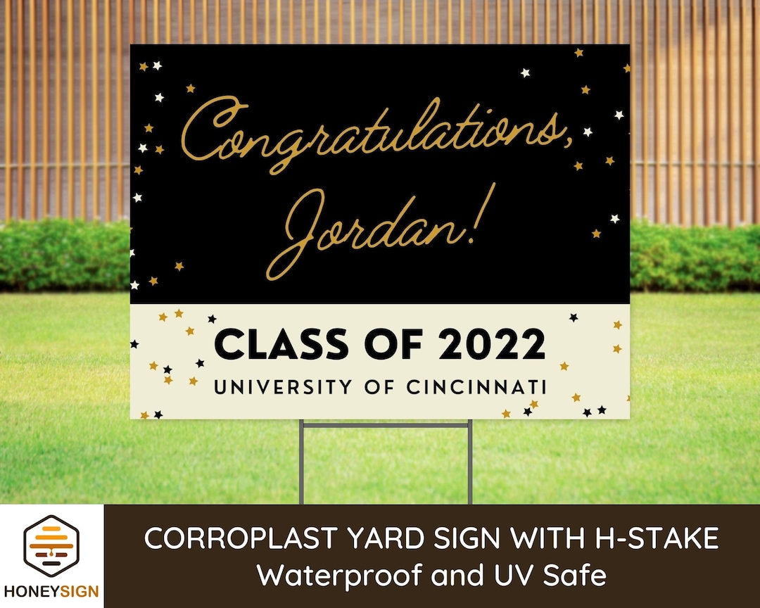 Class of 2025 Graduation Yard Sign, Personalized Outdoor High School ...