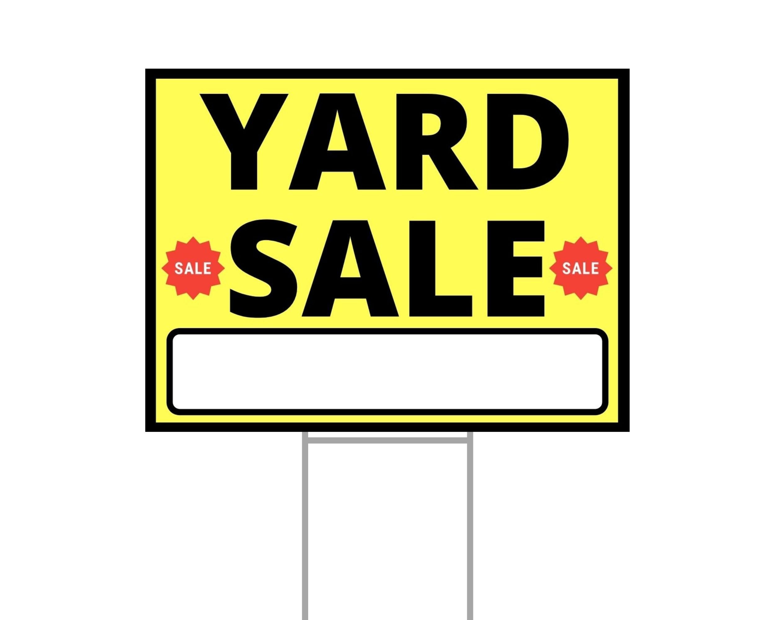 Yard Sale Yard Sign With H-stake Garage Sale Lawn Sign - Etsy