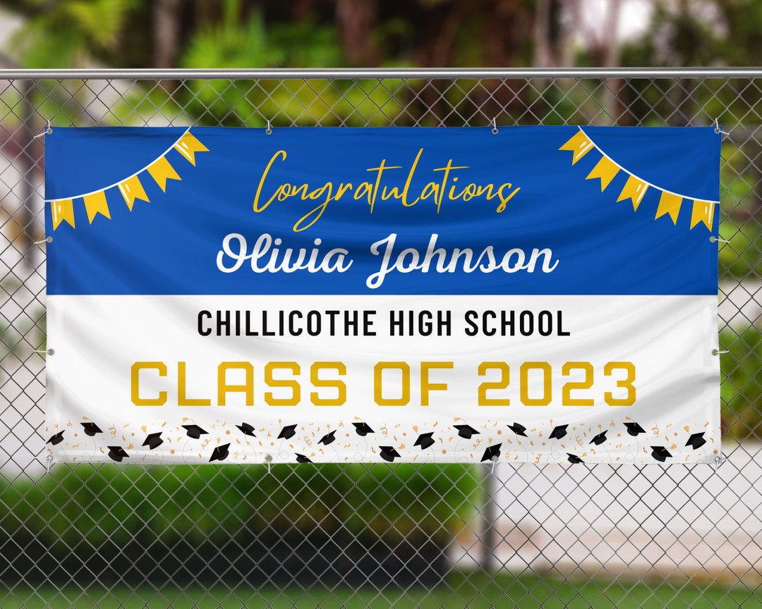 Graduation Banner, Grad Banner, Graduation Gift, Personalized ...