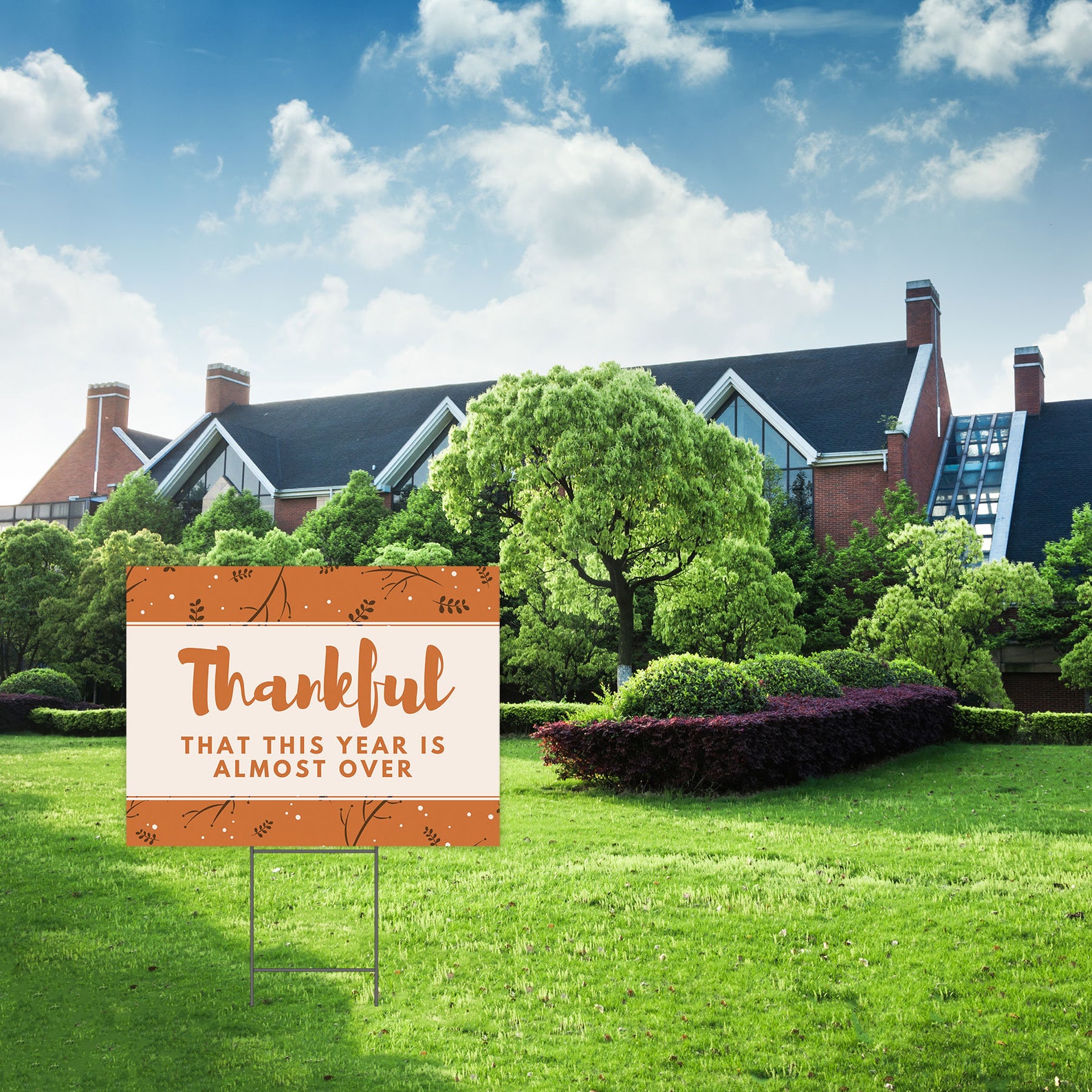 Thankful This Year Almost Over Yard Sign With H-stake Funny | Etsy