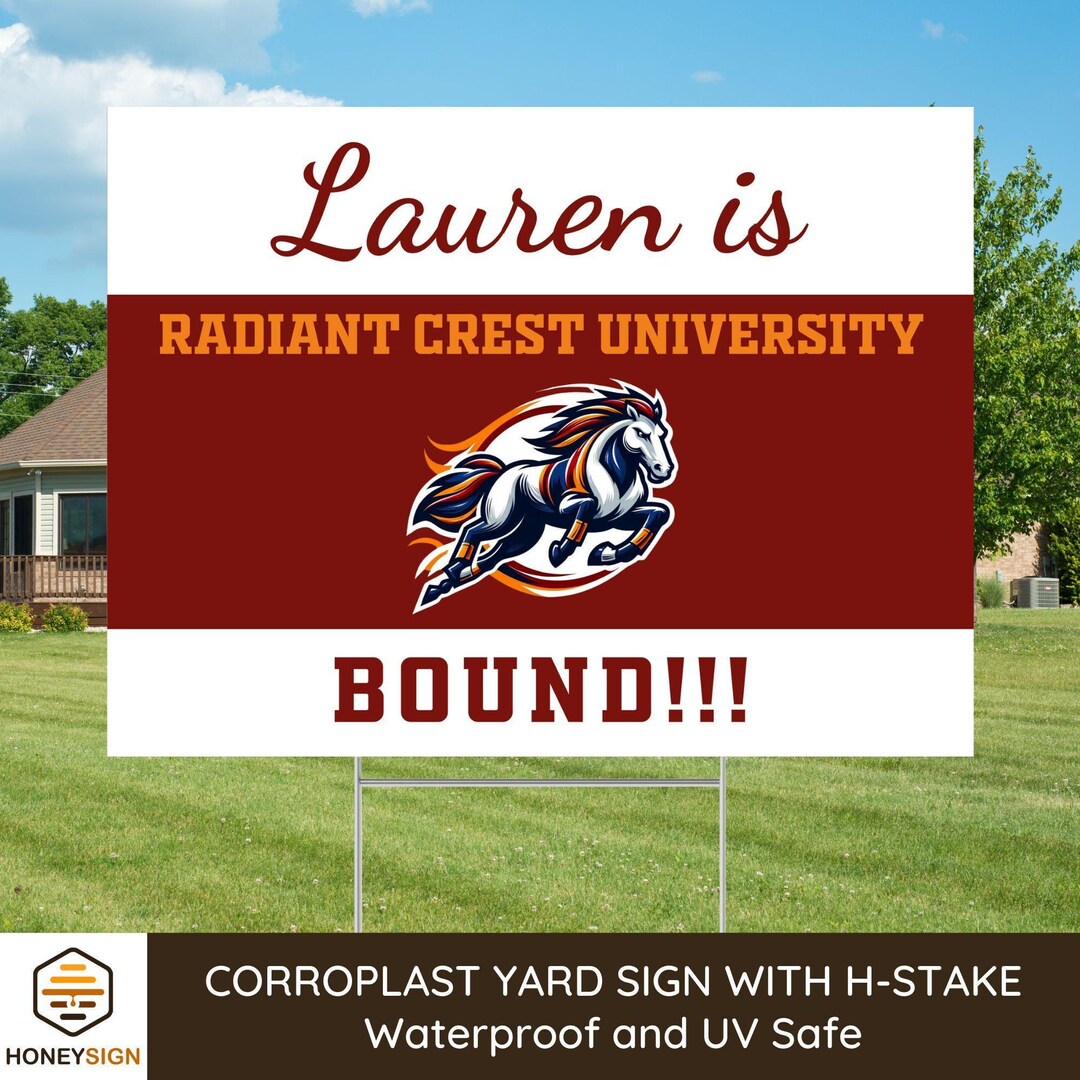 2025 College Bound Yard Sign, College Bound Gift, University Bound Sign ...