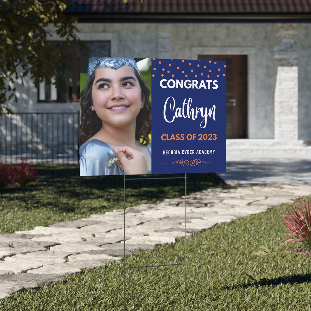 Graduation Yard Sign Custom Graduation Decorations College Graduation ...
