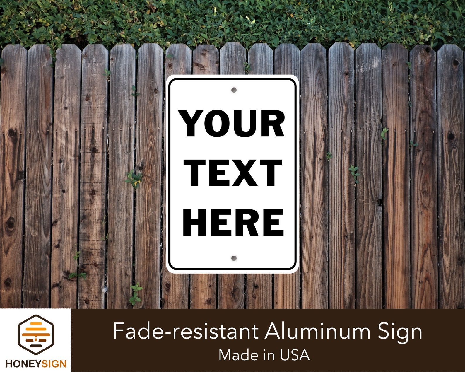 Custom Aluminum Sign Personalized Text Outdoor Metal Sign - Etsy