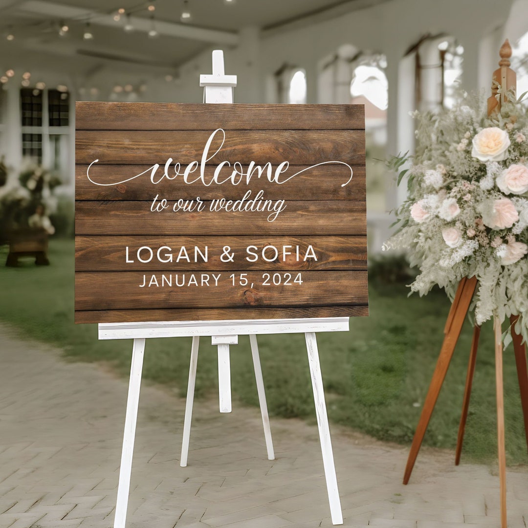 Wedding Welcome Sign - Custom Wedding Sign - Welcome to Our Wedding ...
