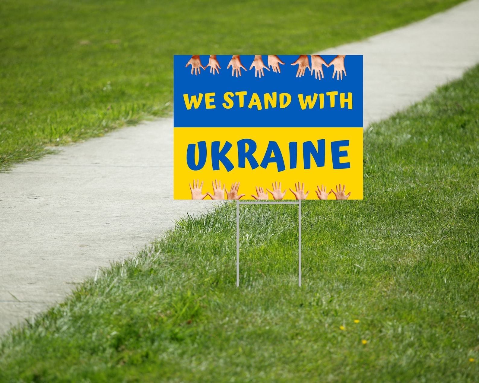We Stand With Ukraine Yard Sign With H-stake Support for - Etsy
