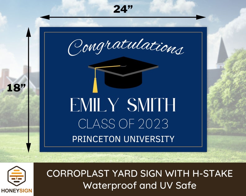 Congrats Graduation Yard Sign Personalized Graduation Sign Congrats ...