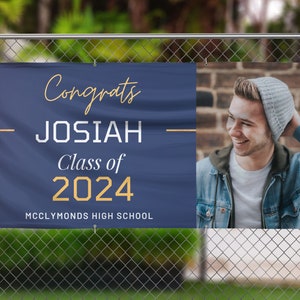 Custom Class of 2024 Graduation Banner, Personalized High School ...