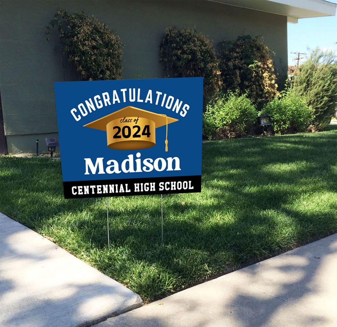 Graduation Senior Sign 2024 Graduate Yard Sign High School Graduation ...