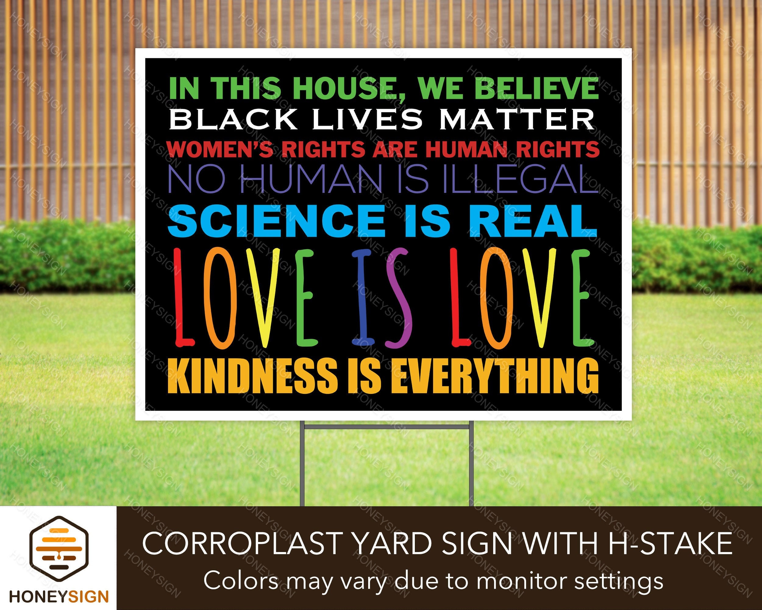In This House We Believe Black Lives Matter Yard Sign With - Etsy
