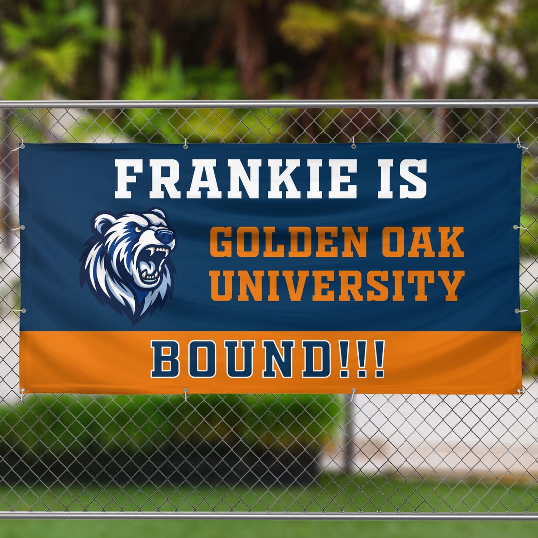 Personalized College Bound Banner, Custom University Journey ...