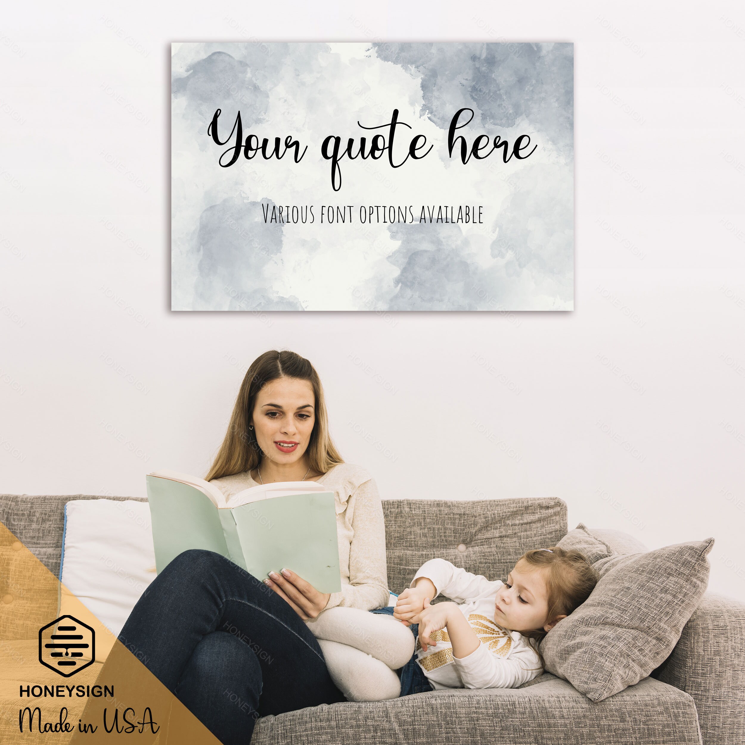 Custom Canvas Quote Sign Personalized Wall Art Framed Ready | Etsy