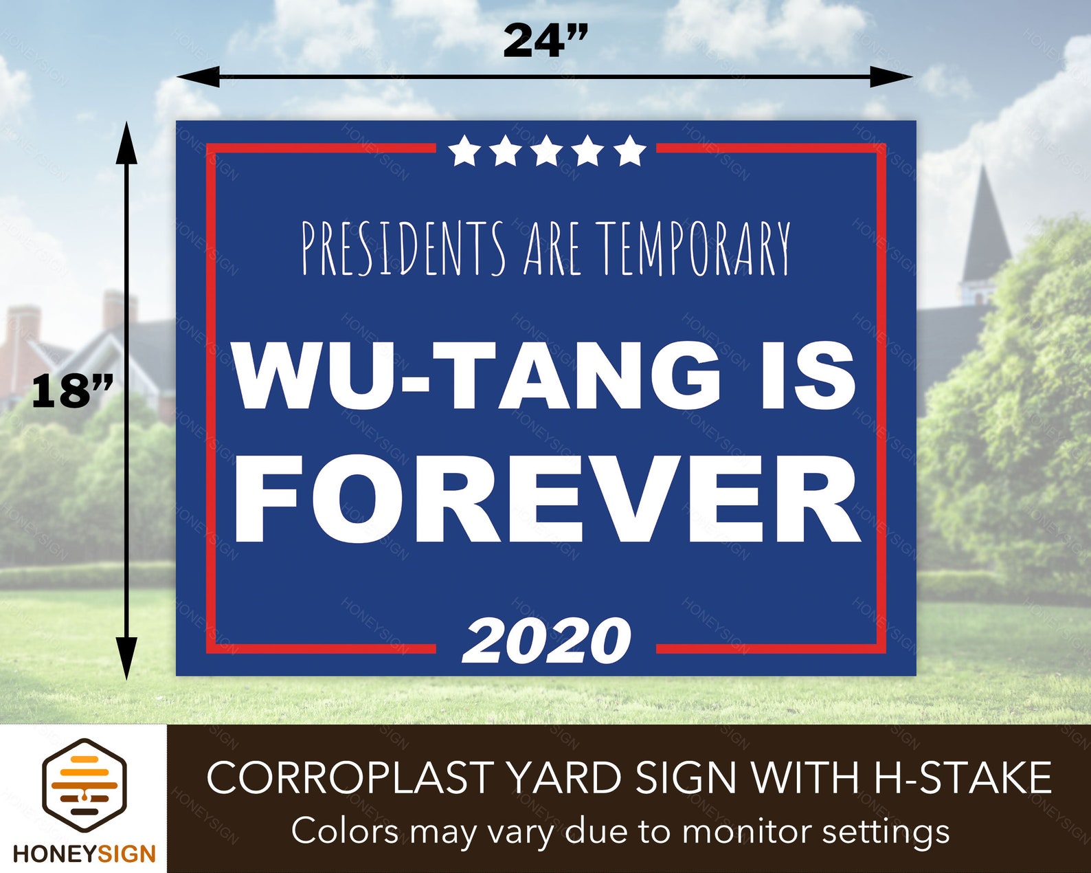 Presidents Are Temporary Wu-tang is Forever Yard Sign With | Etsy