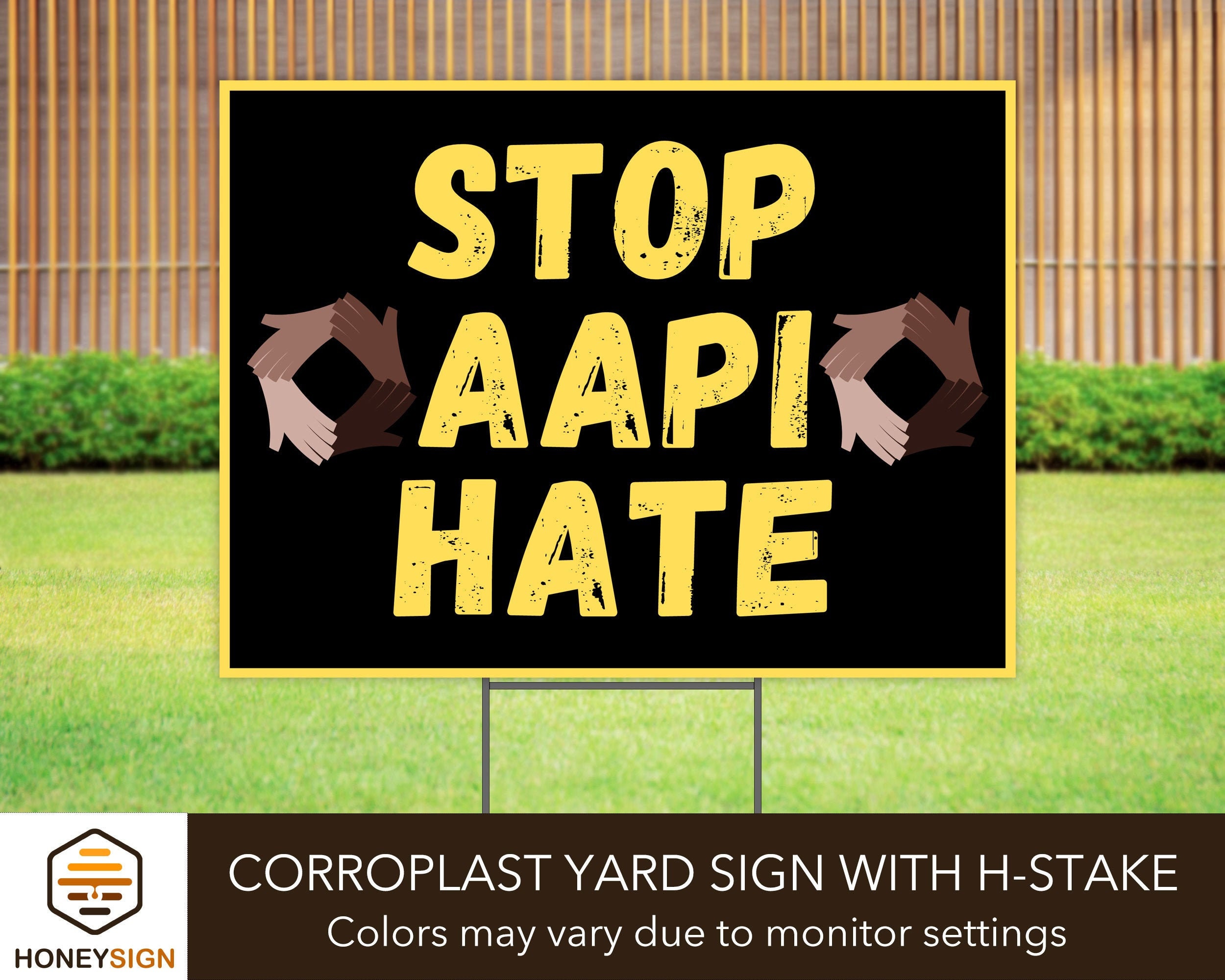 Stop AAPI Hate Yard Sign With Stake Civil Rights Lawn Sign - Etsy