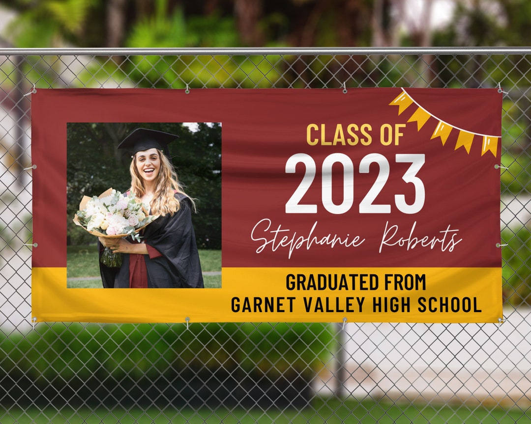 Graduation Banner, Graduate Vinyl Banner, Graduation Party Decorations ...