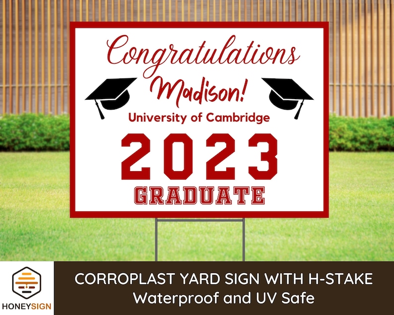 Graduation Senior Yard Sign Personalized Graduate Sign Class - Etsy