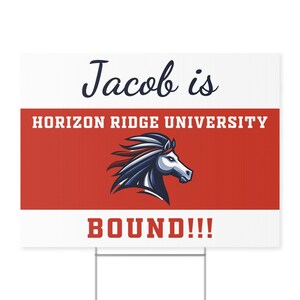 College Bound Yard Sign, College Bound Gift, College Logo Sign, 2025 ...