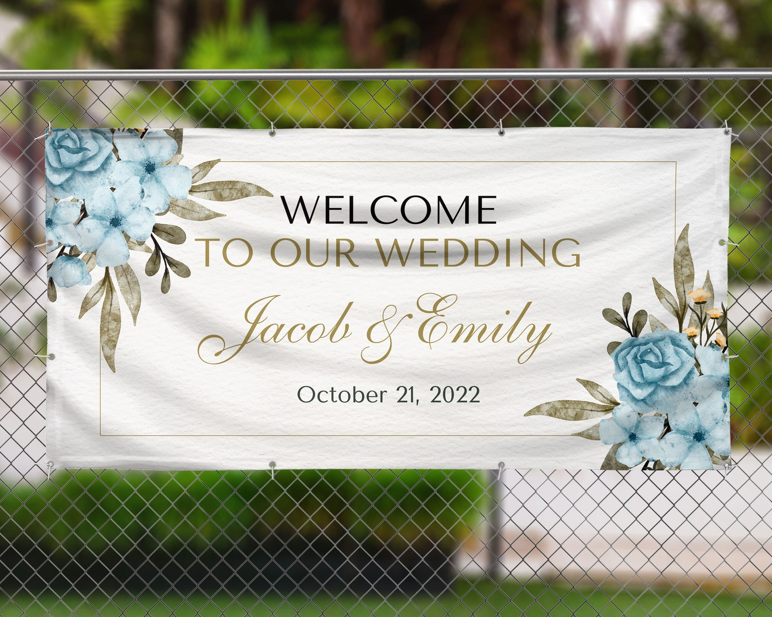 Wedding Banner, Wedding Backdrop, Personalized Wedding Shower, Custom ...