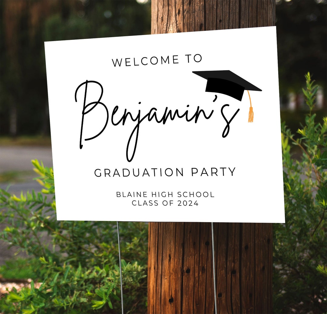 Graduation Welcome Sign, Graduation Party, College Graduate Decorations ...