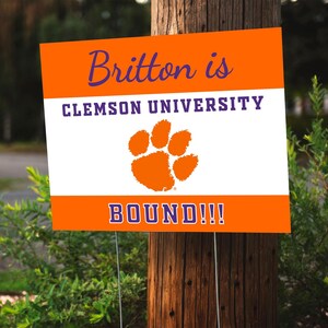 Custom College Bound Yard Sign, Personalized College Sign, College ...