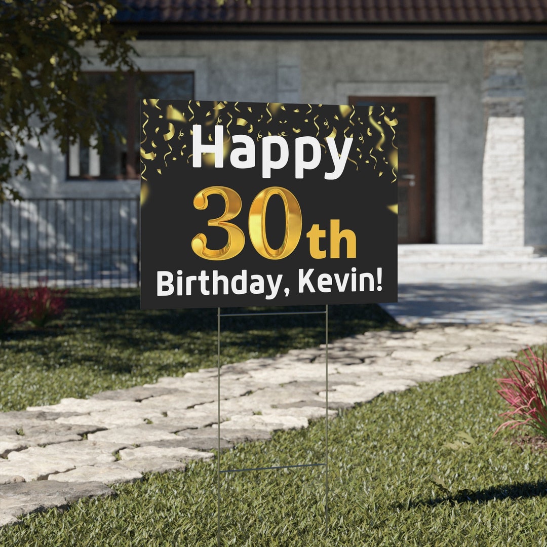 30th Birthday Sign 30th Birthday Decoration Personalized 30th Birthday ...
