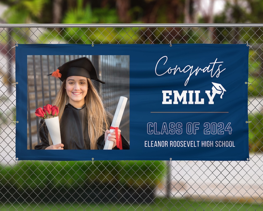 Personalized Graduation Banner 2024, Graduation Party Decorations ...