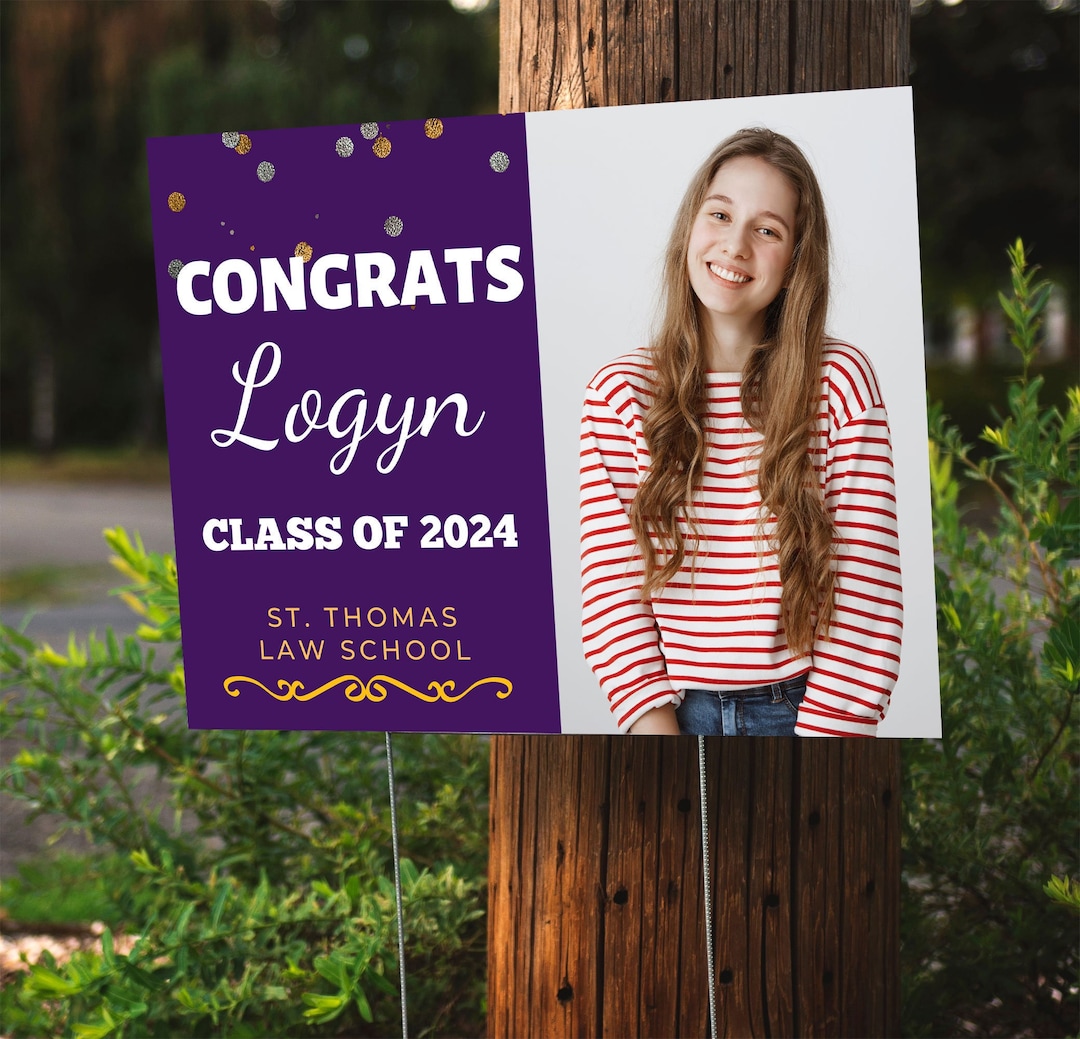 2024 Graduation Yard Sign With Stand, Custom Outdoor High School ...