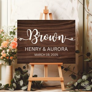 Personalized Rustic Wedding Decor Custom Wedding Welcome Sign Elegant ...