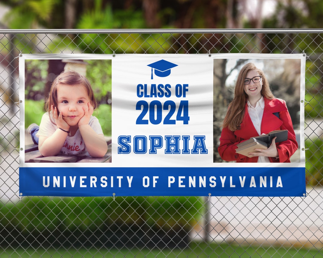 Graduation Banner With Grown up Photos Personalized High School ...