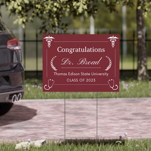 Doctor Graduation Party Decorations, Doctor Graduation Yard Sign ...