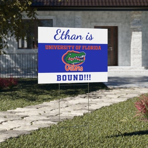 College Bound Yard Sign, College Bound Gift, College Logo Sign, 2024 ...