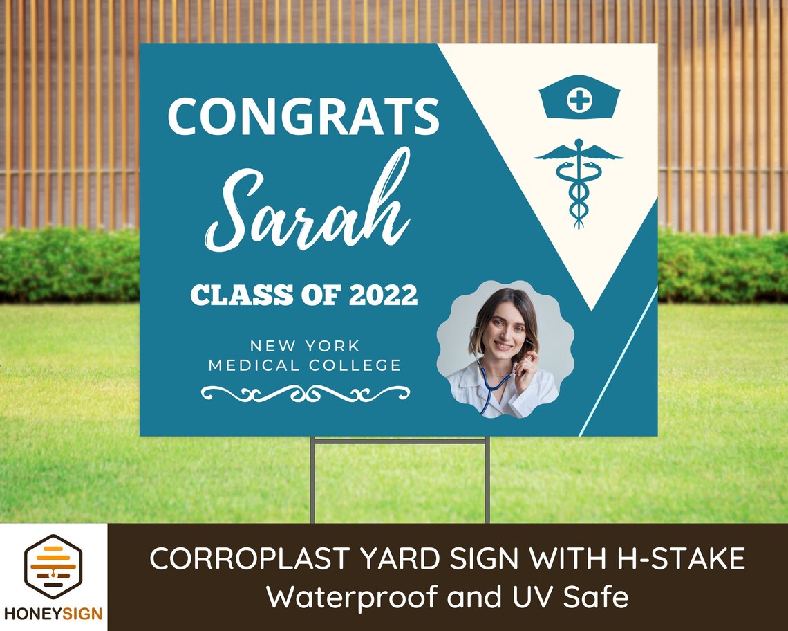 Nurse Grad Party Yard Sign Nurse Graduation Party | Etsy